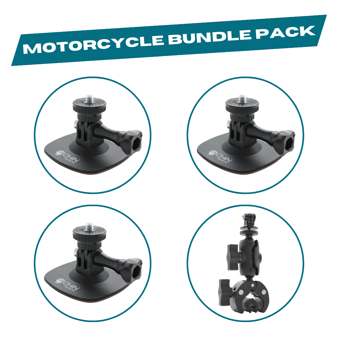 Motorcycle Bundle Pack of Camera Mounts - GoPro, Insta360, DJI, & more ...